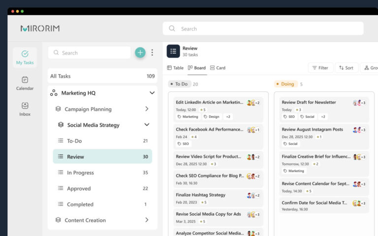 Mirorim | #1 Project Management Software for Teamwork